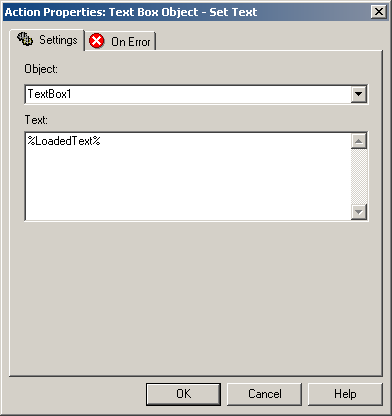 Loading text into a Text Box Object