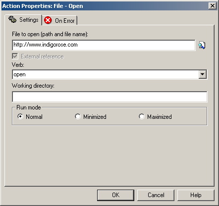 Opening a web page in the user's default browser