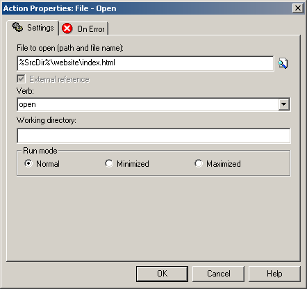 Opening a web page in the user's default browser