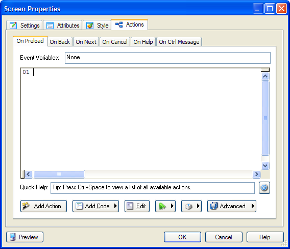 Action Editor - Overview
